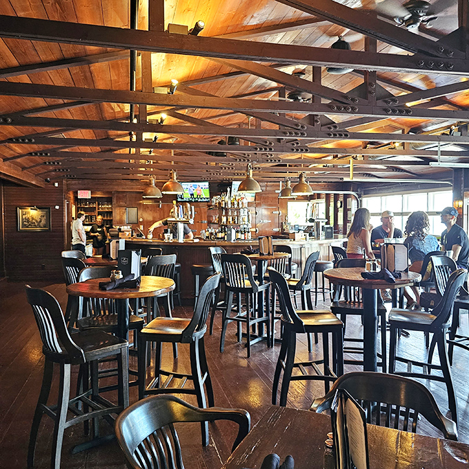 Step inside and you'll swear you've walked onto the set of "Cheers" &ndash; if Sam Malone had a thing for nautical decor and killer lake views.