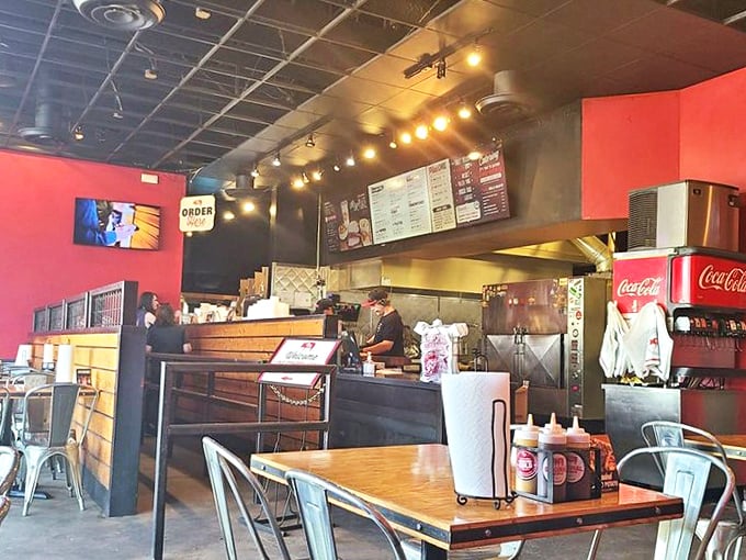 Step inside and prepare for a flavor explosion! The no-frills interior lets you focus on what really matters: the mouthwatering BBQ.