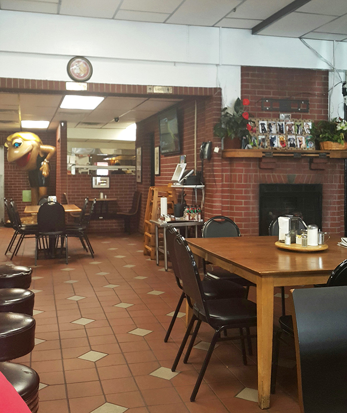 Step inside and feast your eyes on the diner time forgot. With decor that screams "Grandma's living room meets greasy spoon," you'll feel right at home.