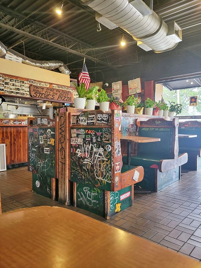 Step into a time capsule of taste! Steve's interior is a vibrant collage of memories, with every surface telling a delicious story.