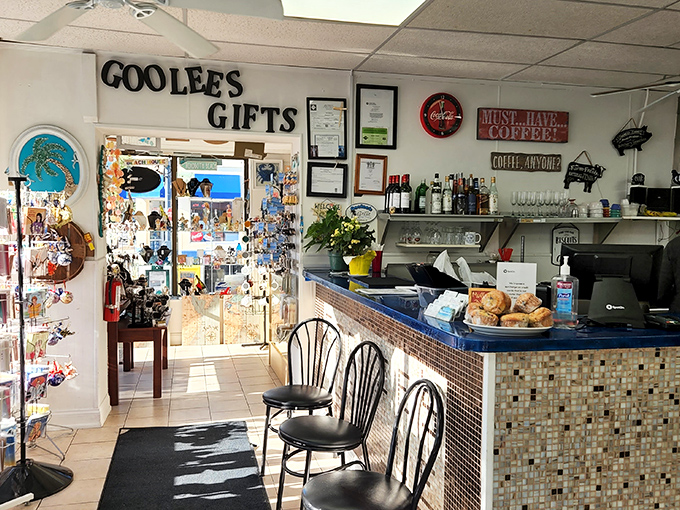Step into a time capsule of coastal charm. Goolee's interior is where beach vibes meet grandma's kitchen &ndash; with a side of quirky souvenirs.