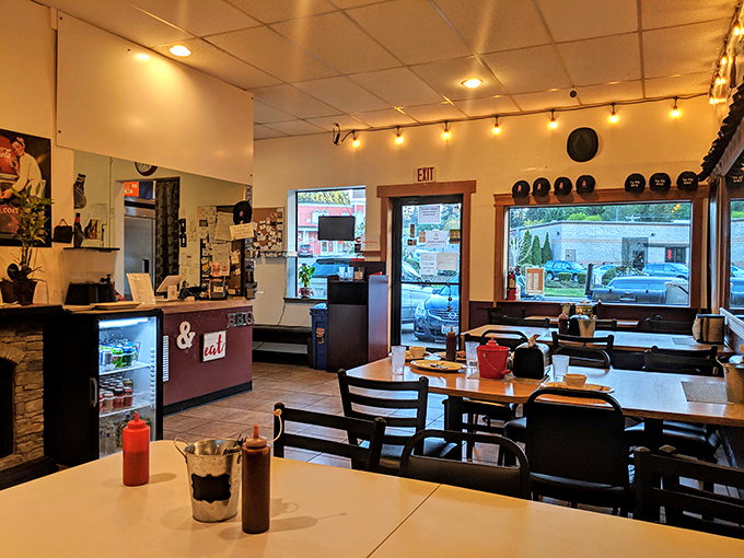 Step into a cozy BBQ haven where string lights and rustic charm set the stage for meat-induced bliss. It's like your coolest friend's backyard cookout, but better.