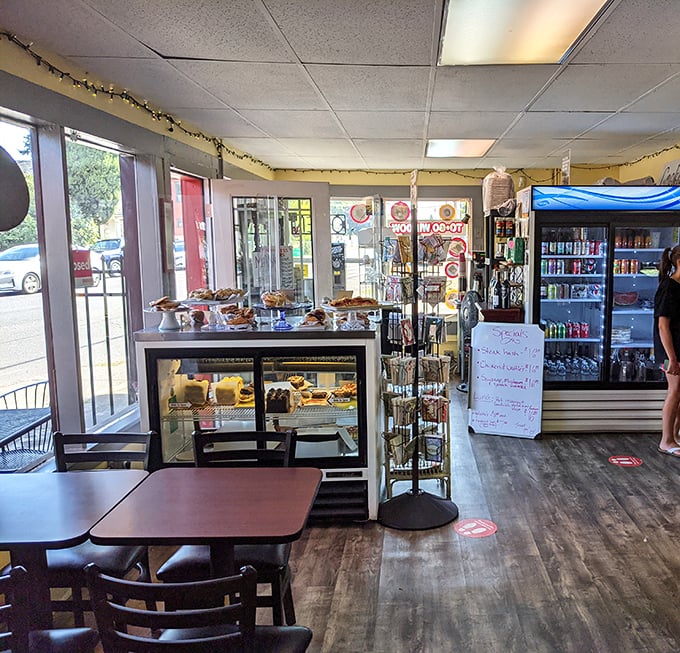 Step inside and prepare for temptation! This cozy interior is where carb dreams come true.