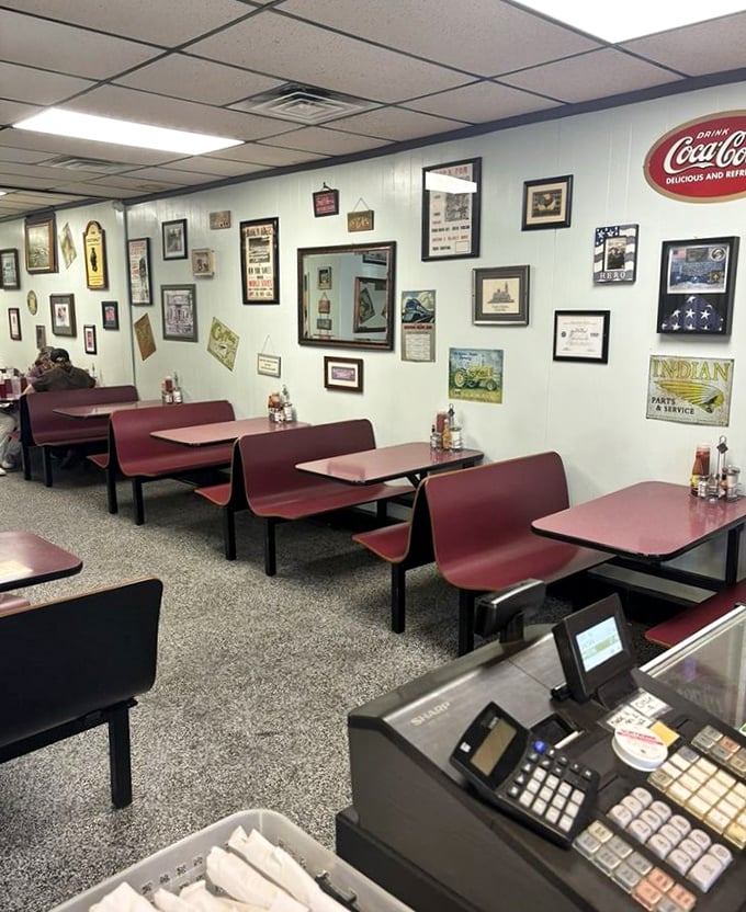 Step into a time machine of taste! This cozy interior, adorned with Nashville memorabilia, serves up nostalgia alongside piping hot coffee.