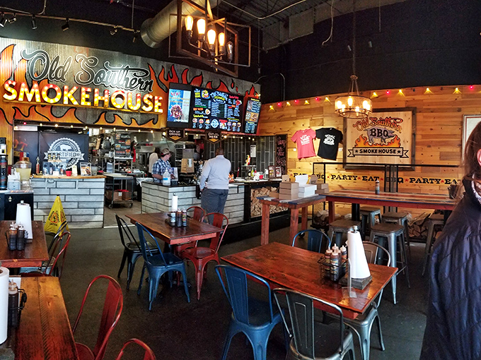 Step inside and let the aroma of slow-smoked goodness wrap around you like a warm, meaty hug.