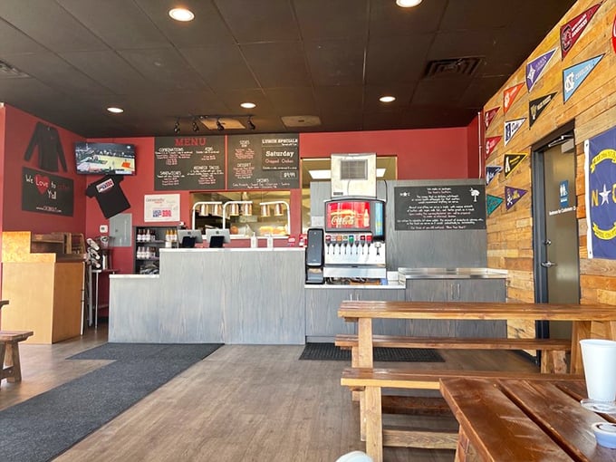 Step inside and feel the BBQ love! This cozy interior is where meat dreams come true, with a side of Southern charm.