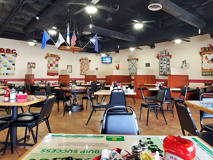 Step inside and feel the warmth! It's like your grandma's kitchen got a makeover, complete with quirky decor that'll keep you entertained between bites.