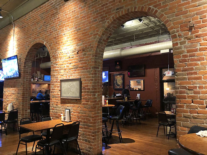Step into a time machine made of brick and wood. The Chicken Coop's interior feels like your cool grandpa's basement, if he were a master chef.
