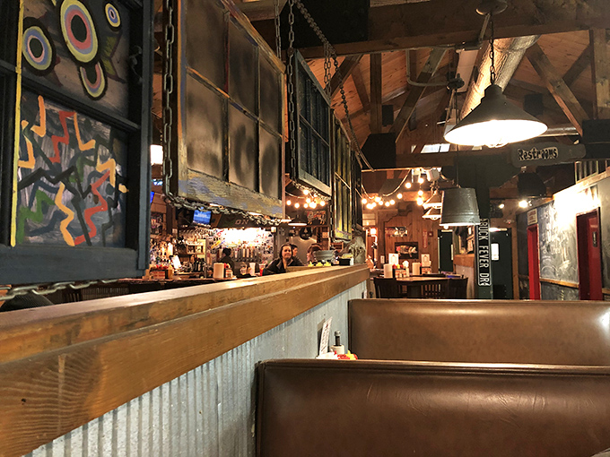 Step inside and let the BBQ aroma transport you. It's like a hug for your nose, with a side of funky Maine flair.