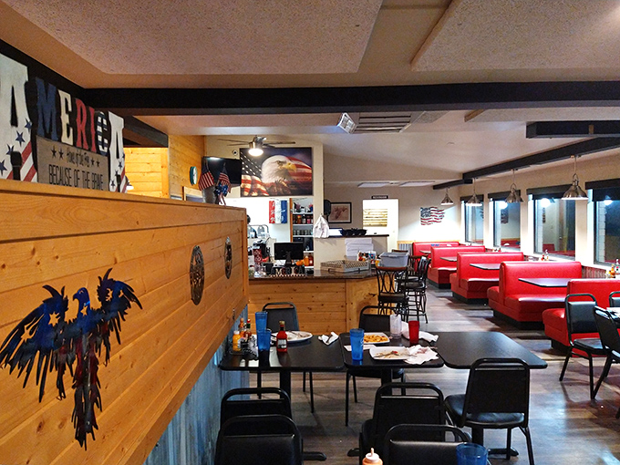 Patriotism meets pancakes in this wood-paneled sanctuary of Americana. Those red vinyl booths have witnessed countless coffee refills and life-changing breakfast decisions.