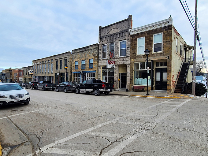 Who needs a DeLorean? This street scene could be straight out of "Back to the Future III," minus the cowboys and plus a few parked cars.