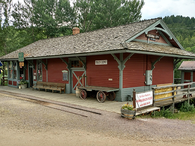 All aboard the nostalgia express! This charming depot is your ticket to a gold rush adventure.