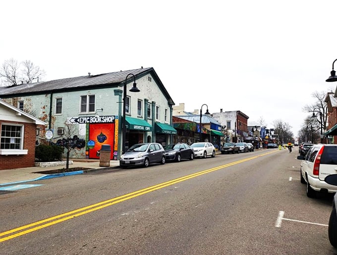 Main Street, where parking spots are treasured like winning lottery tickets and every storefront tells its own quirky story.