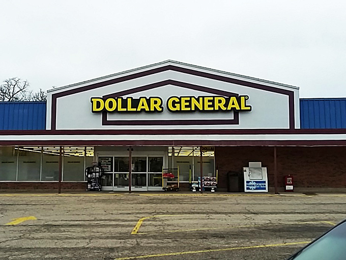 Morning light illuminates the familiar storefront where bargain hunters begin their daily quest for deals that won't break the bank.