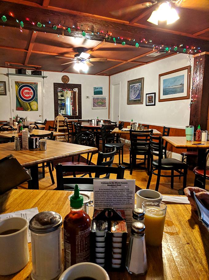 Step into a time warp of tasty nostalgia. With its cozy charm and twinkling lights, it's like Christmas morning for your taste buds every day.