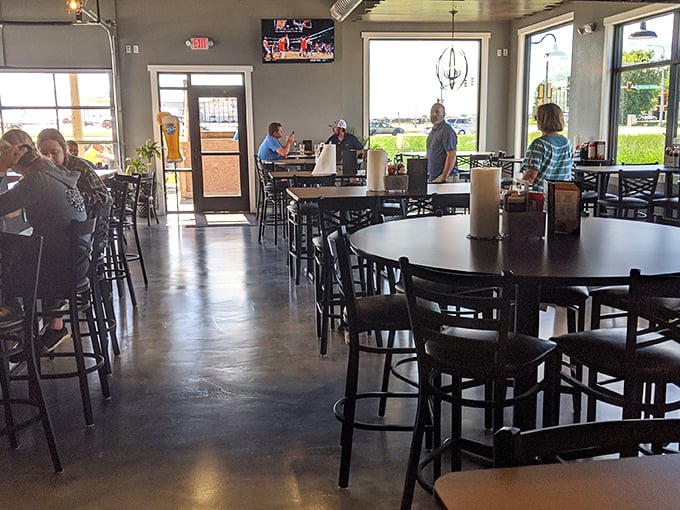 Step into flavor town! The spacious interior invites you to settle in for a feast. It's where comfort meets class, with a side of finger-licking goodness.