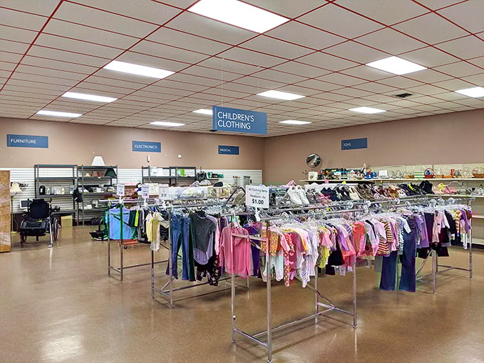 Step inside and prepare for sensory overload! From vintage threads to quirky knick-knacks, this thrift store is like a time machine for your wallet.