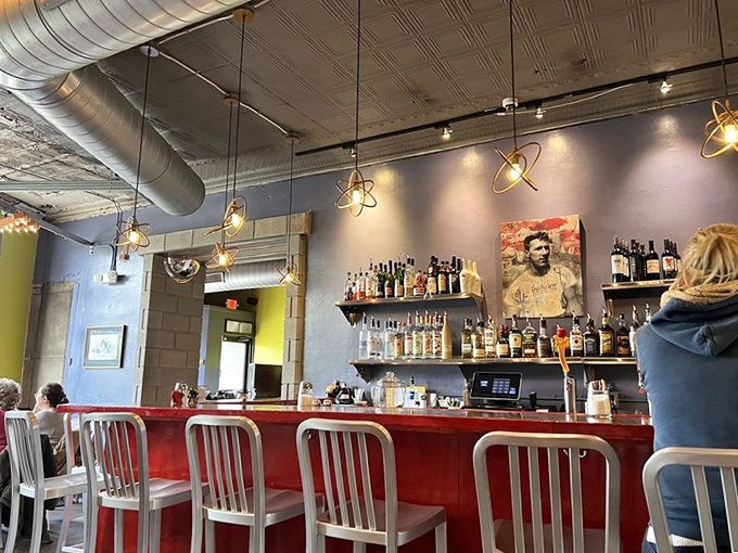 Step into a diner that's part retro charm, part modern cool. It's like the Jetsons met the Flintstones for brunch!