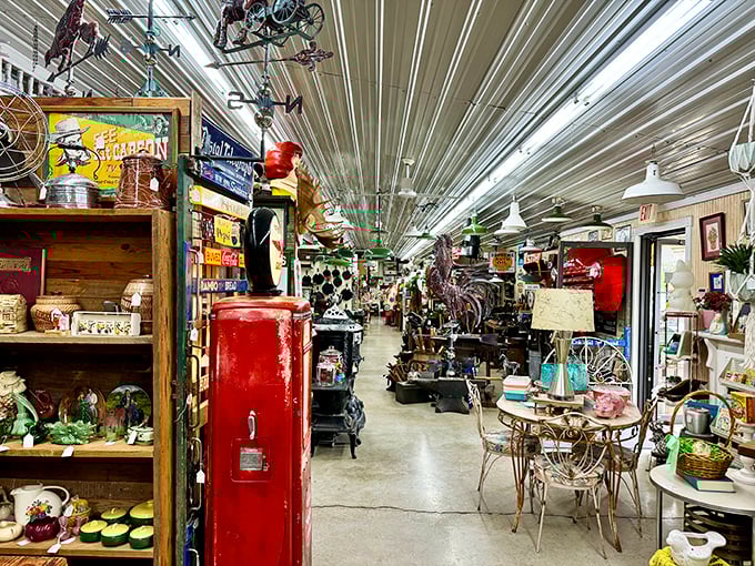 Step inside and prepare for sensory overload. This aisle is just the appetizer in a feast of nostalgia and quirky finds.