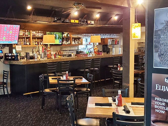 Inside, the cozy bar area welcomes regulars and newcomers alike. This is where memories are made between bites of legendary steaks.