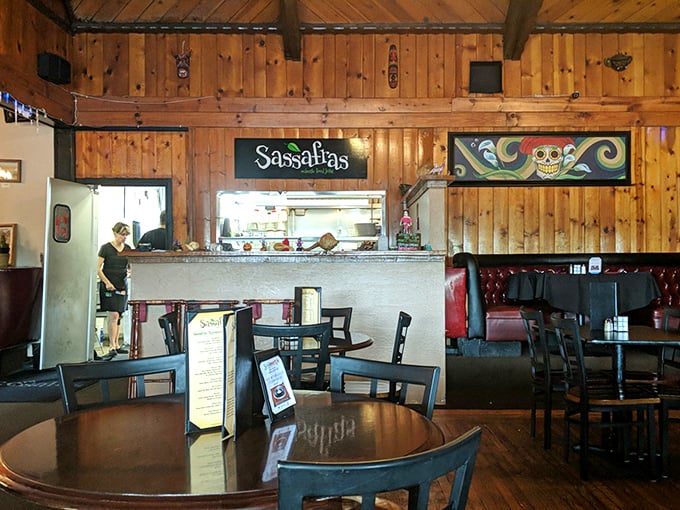 Step into a world where comfort meets creativity. Sassafras's interior is a feast for the eyes and a prelude to the palate.