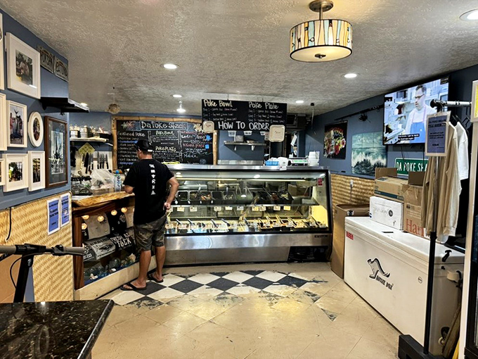 Step inside and feast your eyes on the poke buffet of your dreams. It's like Willy Wonka's factory, but for fish lovers!