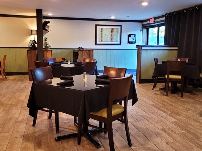 Step into a world where rustic charm meets modern elegance. Americano's interior is like a warm hug for your dining experience.