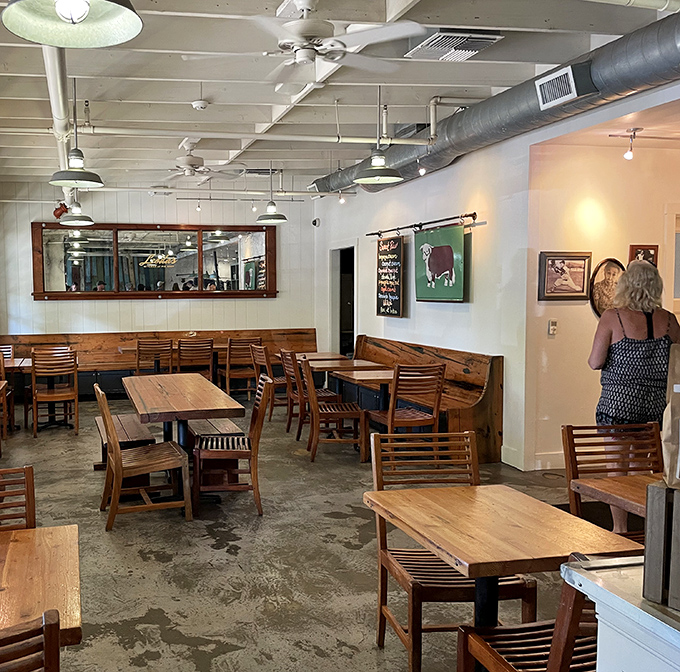 Step into a world where rustic meets modern. Leoda's interior is as inviting as grandma's kitchen, but with better lighting.