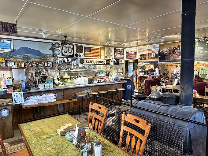 Step inside and feast your eyes! This isn't just a bakery; it's a time machine to simpler days, with a dash of quirky Americana.