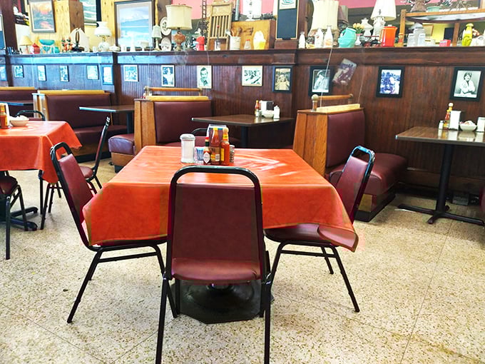 Cozy booths and vintage charm await! This isn't just a diner; it's a time capsule where every table tells a story and every chair invites you to stay awhile.