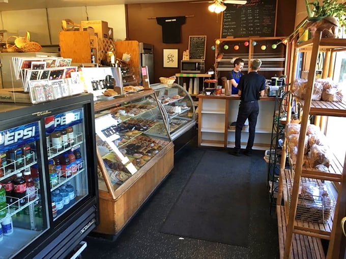 Step inside and prepare for sensory overload. This cozy interior is where dreams of butter and sugar come true.