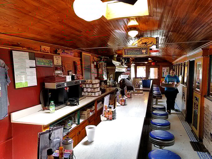 All aboard the flavor express! Frank's narrow interior is a cozy throwback, with counter seating that'll make you feel like you've scored the best seat in the house.