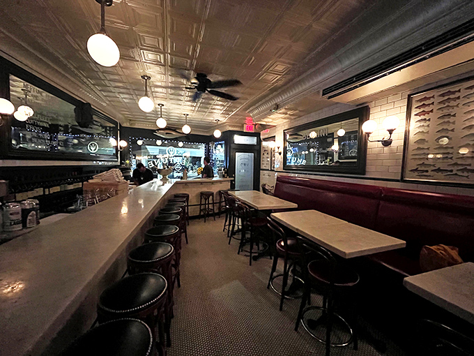 Nautical chic meets cozy bistro: This intimate space is where lighthouse keepers' dreams and foodie fantasies collide in delicious harmony.