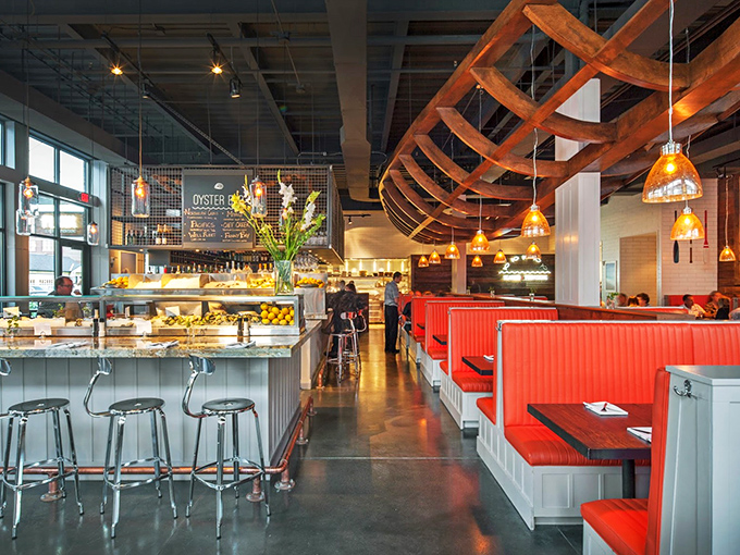 Step inside and you're transported to a maritime wonderland. That curved wooden ceiling? It's like being inside the world's coolest ship &ndash; minus the seasickness!