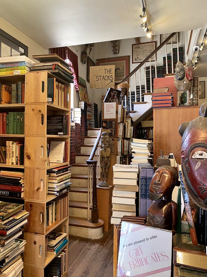 Step inside and prepare for a bibliophile's fever dream. It's like Narnia, but instead of a wardrobe, you've stumbled through shelves of endless wonder.