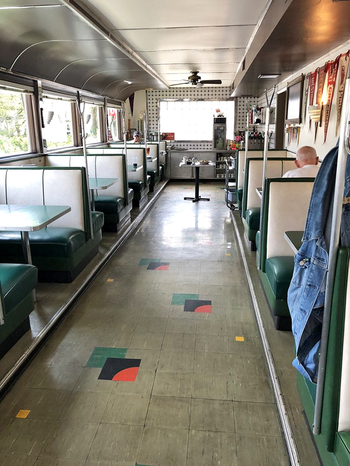 Welcome to the time capsule! The interior's gleaming chrome and cozy booths whisper tales of first dates and jukebox serenades.