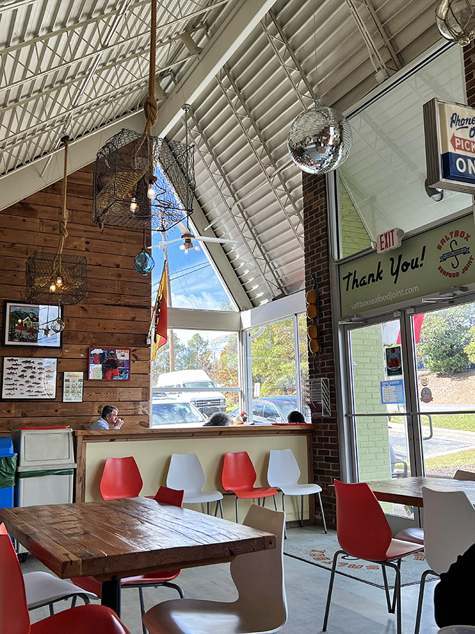 Step inside and let the maritime magic wash over you. It's like a fisherman's cabin met a trendy bistro and decided to throw a party.