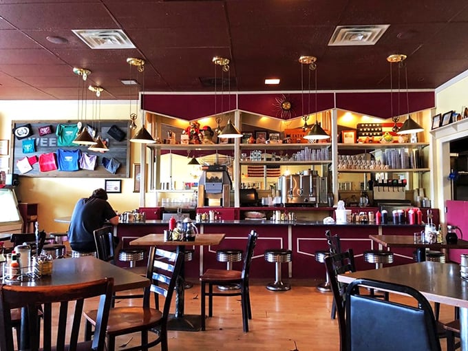 Step inside and feel the buzz of breakfast excitement. This retro-chic interior is where morning dreams come true.