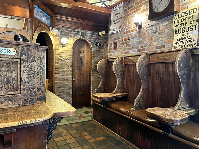 Step into a time machine disguised as a restaurant. These wooden booths have witnessed more burger-induced bliss than a 1950s sock hop.