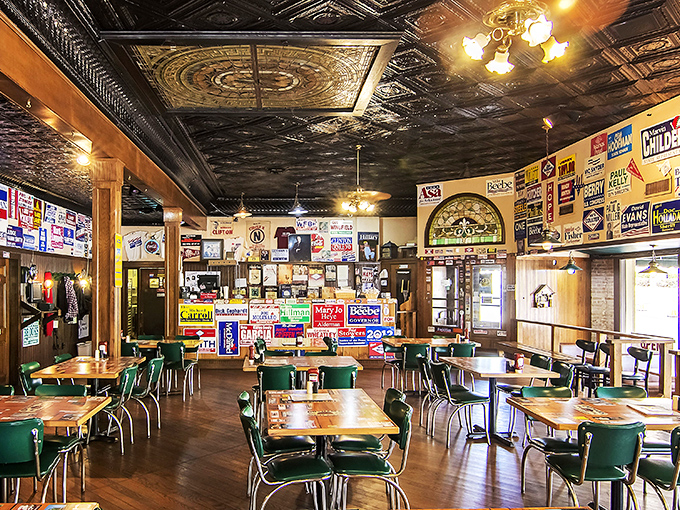 Step inside and travel back in time! This isn't just a restaurant; it's a museum of Americana where every bite comes with a side of nostalgia.