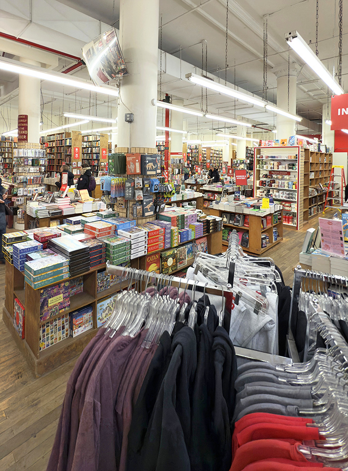 Bibliophile heaven or organized chaos? The Strand's interior is a labyrinth of literary treasures waiting to be discovered.