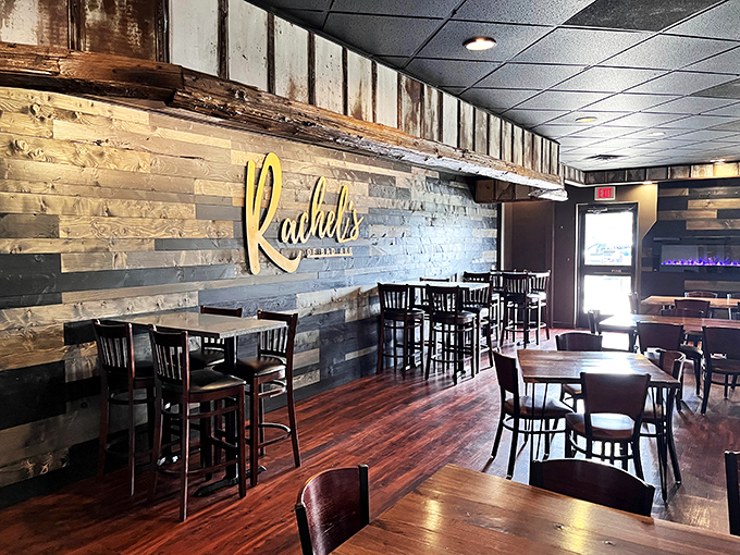 Step inside and you'll feel like you've wandered onto the set of a rustic food show. Cozy, wooden, and ready for some serious eating.