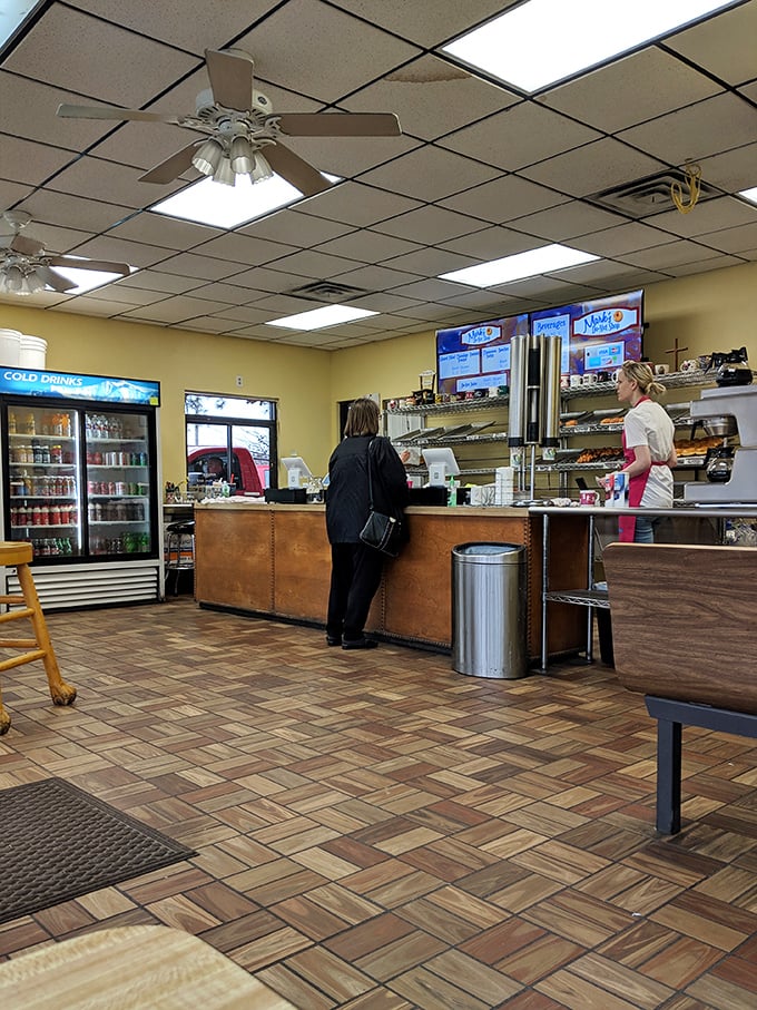 Step into a time machine of taste! This retro interior promises a sweet journey back to simpler, more delicious times.