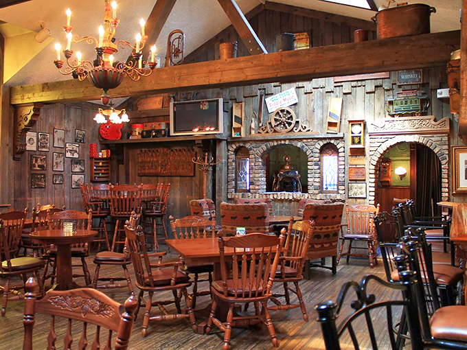 Step inside and prepare for a feast for the senses! The interior is a delightful mishmash of nautical knick-knacks and prairie charm that'll make you feel right at home.