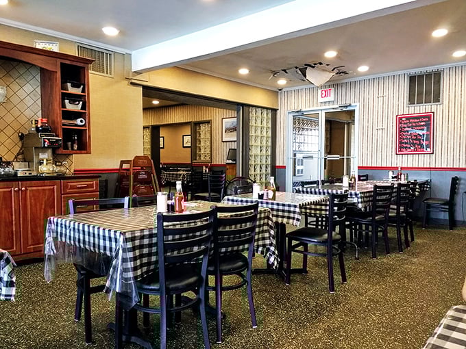 Step inside and you're transported to a world where checkered tablecloths reign supreme and comfort food is king.
