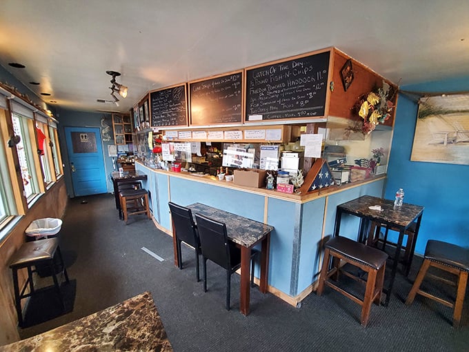 Step inside and feel the coastal vibes wash over you. It's like a New England clam shack teleported to the heart of Big Sky Country!