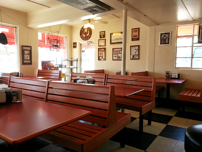 Step into a time capsule of comfort! Wooden booths and memorabilia-lined walls whisper tales of countless happy meals shared.