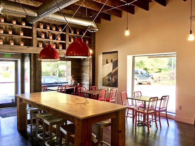 Step into biscuit heaven! With rustic charm and inviting aromas, this interior is like a warm hug from your favorite Southern grandma.