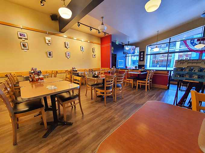 Step into a time machine disguised as a diner. Sam's interior is where nostalgia meets modern comfort, served with a side of local charm.