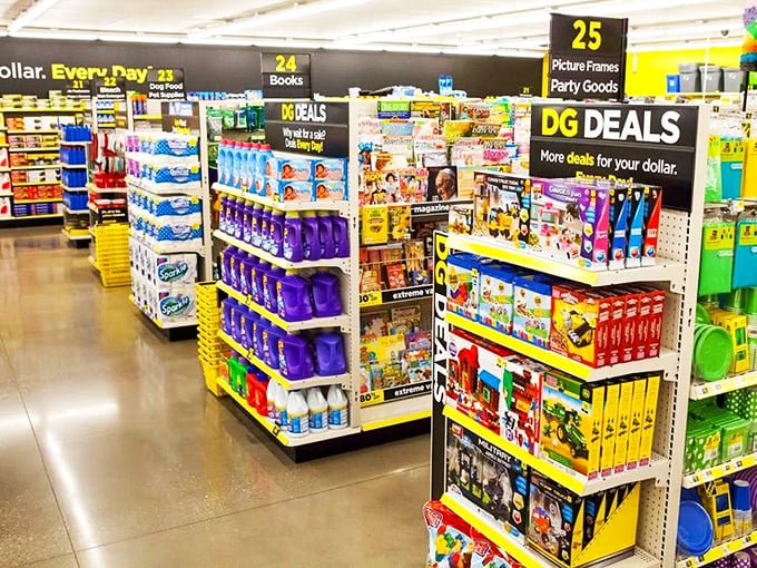 Step into a kaleidoscope of deals! This aisle is like a treasure map where X marks the spot on every shelf.